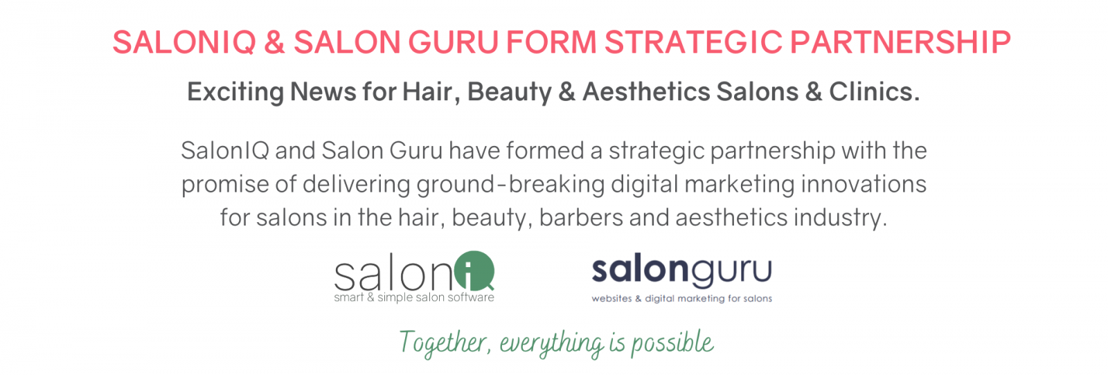 SalonIQ works with all of your favourite salon essentials