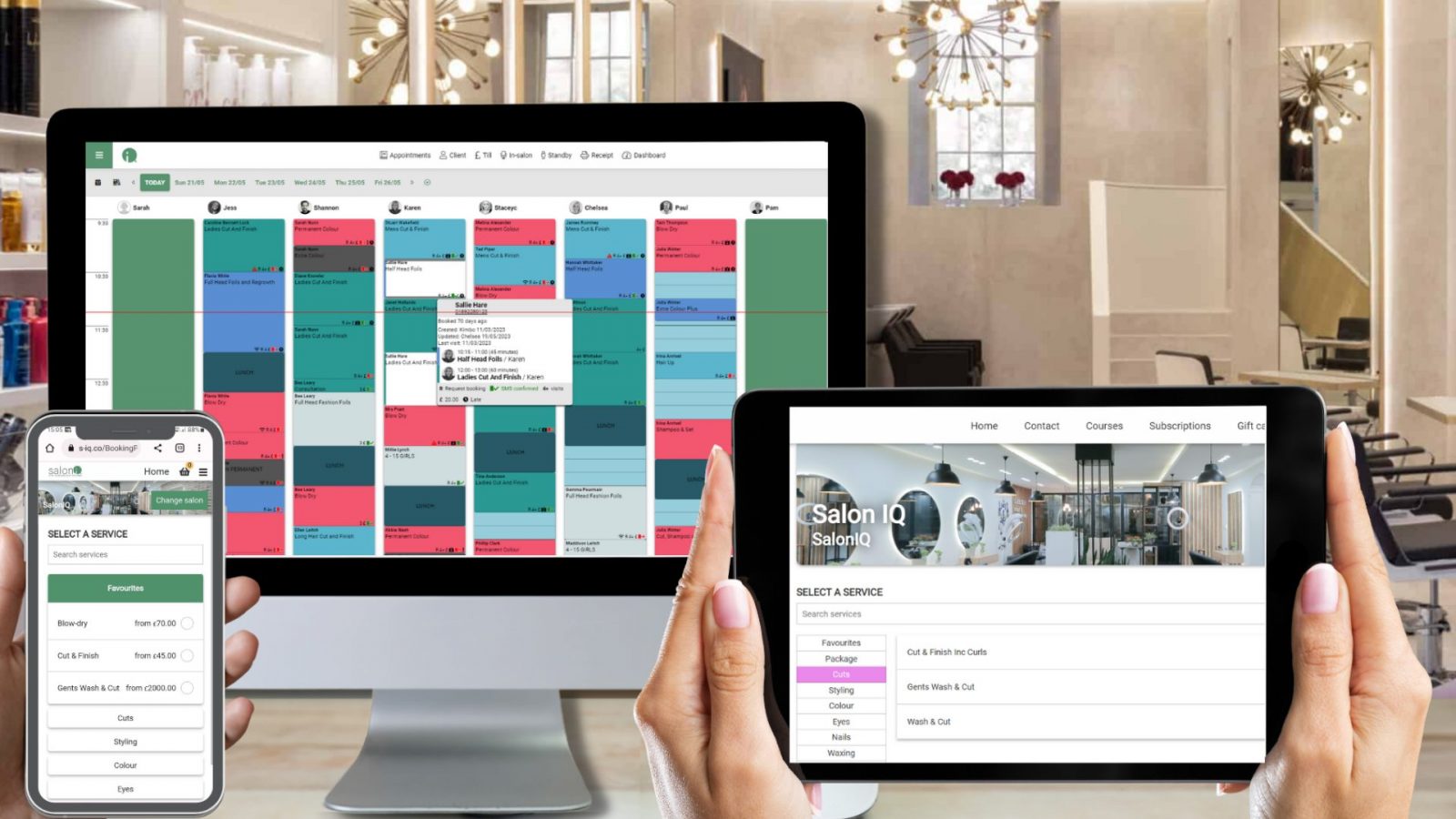 SalonIQ works with all of your favourite salon essentials